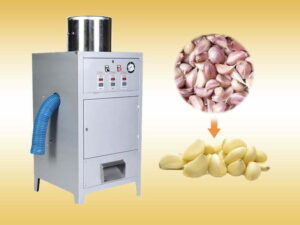 How does a commercial garlic peeler machine work?
